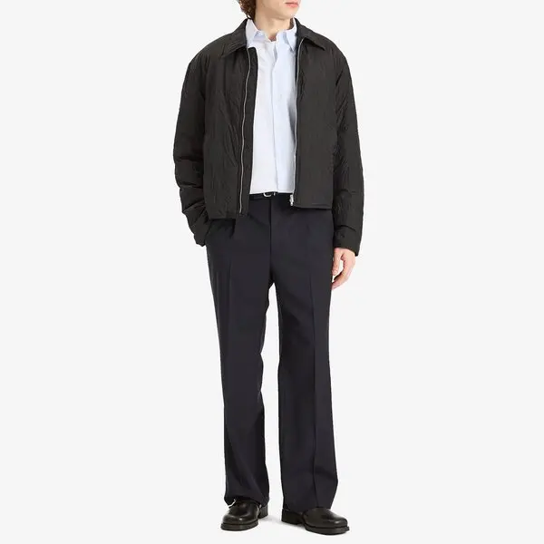 Auralee Super Fine Tropical Wool Slacks In Top Dark Navy - 35% Off